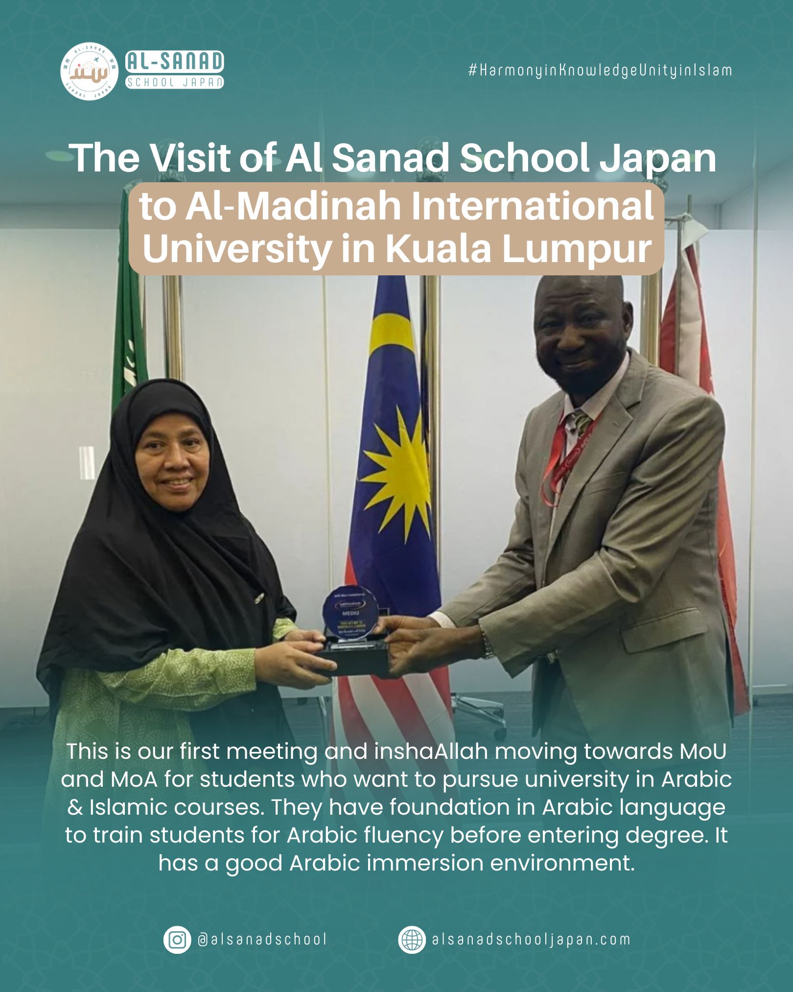 A visit to Al Madinah International University - Al Sanad School Japan